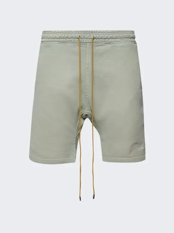 Rhude Classique Sweatshorts Washed Seafoam And White - Green