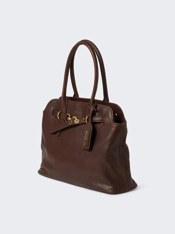 Miu Miu Aventure Nappa Leather Top Handle Bag