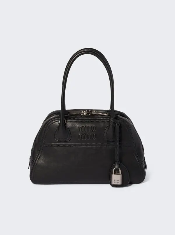 Miu Miu Vivant Small Nappa Leather Bag Begonia - Black