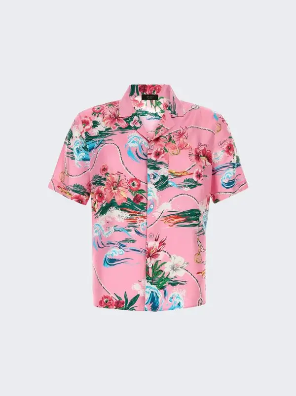 Gucci Printed Silk Twill Bowling Shirt
