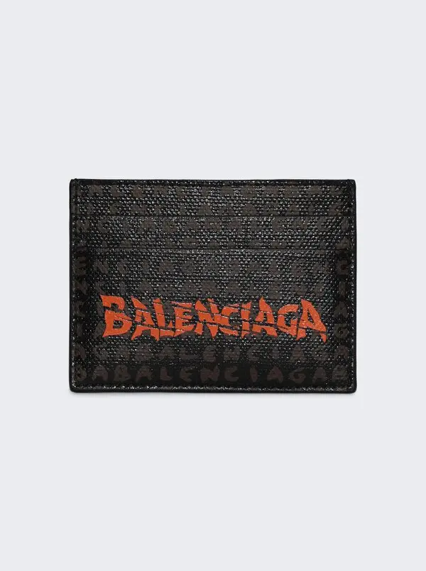 Balenciaga Snob Card Holder And Orange - Black