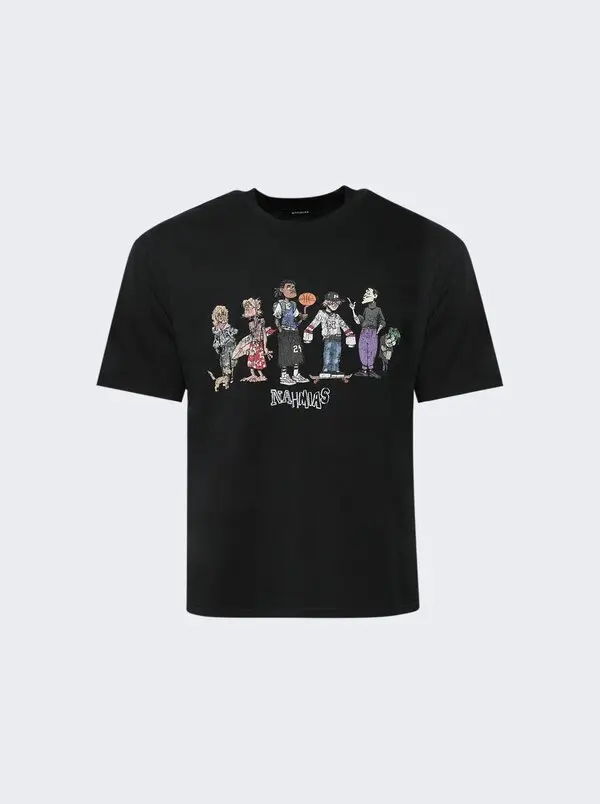NAHMIAS Cartoon Warning Boxy Tee Aged