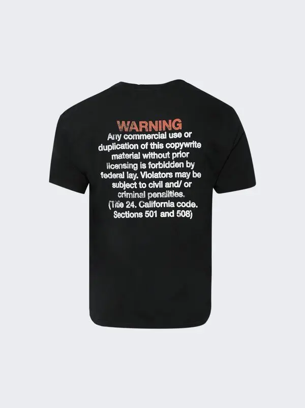 NAHMIAS Cartoon Warning Boxy Tee Aged