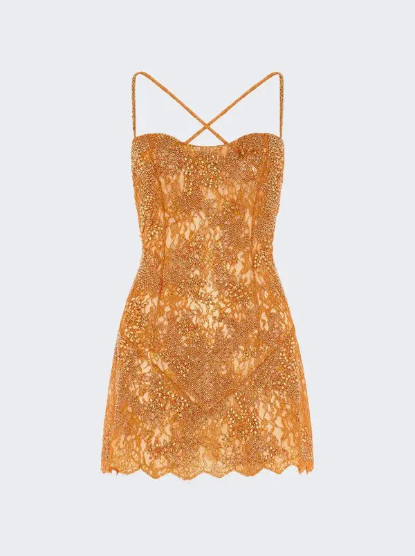 CLIO PEPPIATT Riviera Mini Dress - Orange