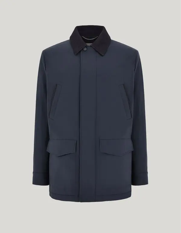 Canali Technical Fabric Lightweight Jacket With Drawstring Waist