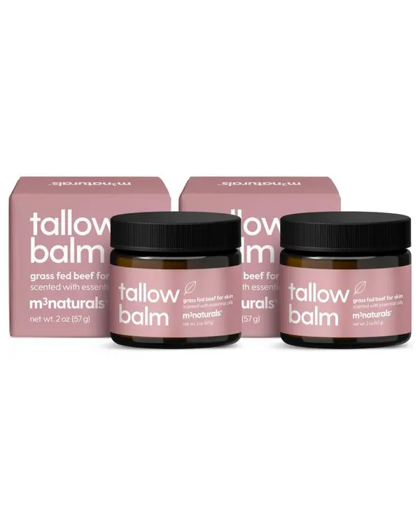 M3 Beef Tallow Balm Scented 2-pack Bundle With Grass-fed Beef Tallow