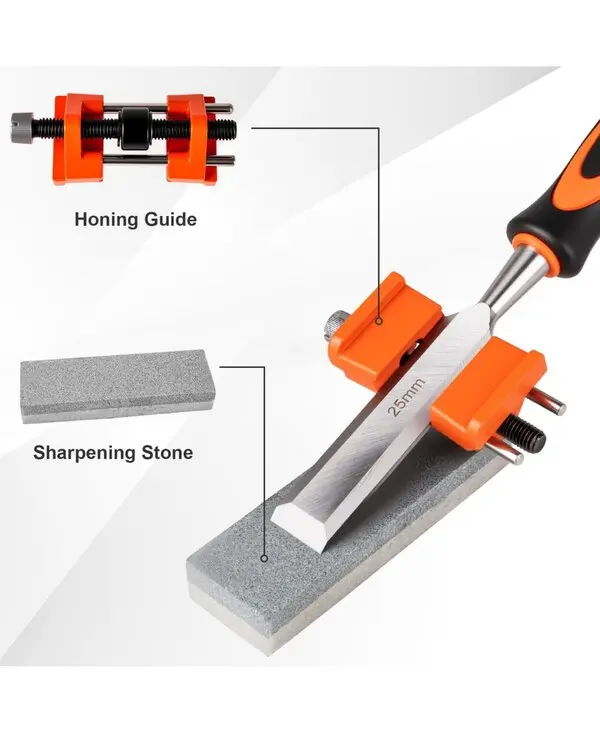 XDOVET Wood Chisel Set Honing Guide Sharpening Stone Pencils Kit