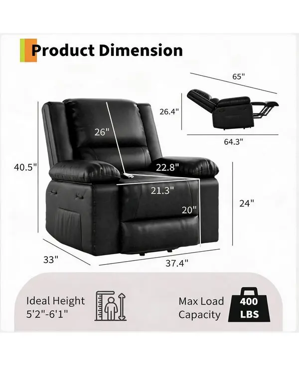 HOMFAN Power Lift Recliner Chair
