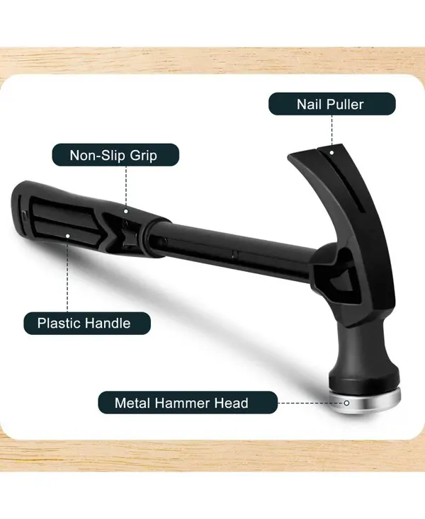 XDOVET Mini Plastic Claw Hammer Household Diy Tool