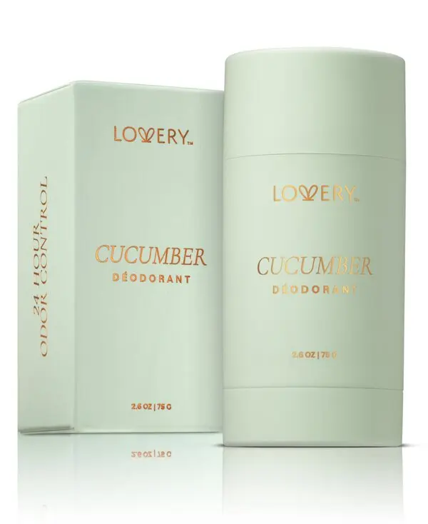 LOVERY Cucumber Deodorant Aluminum Free Stick 2.6oz 24 Hour Odor Control