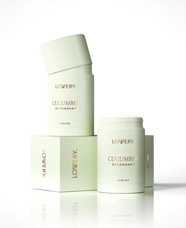 LOVERY Cucumber Deodorant Aluminum Free Stick 2.6oz 24 Hour Odor Control