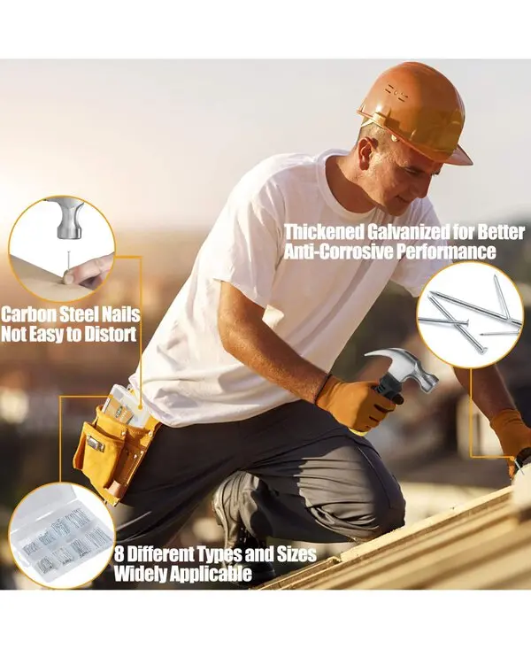 XDOVET Nail Hammer Kit Wall Hanging Frame Roofing Finishing