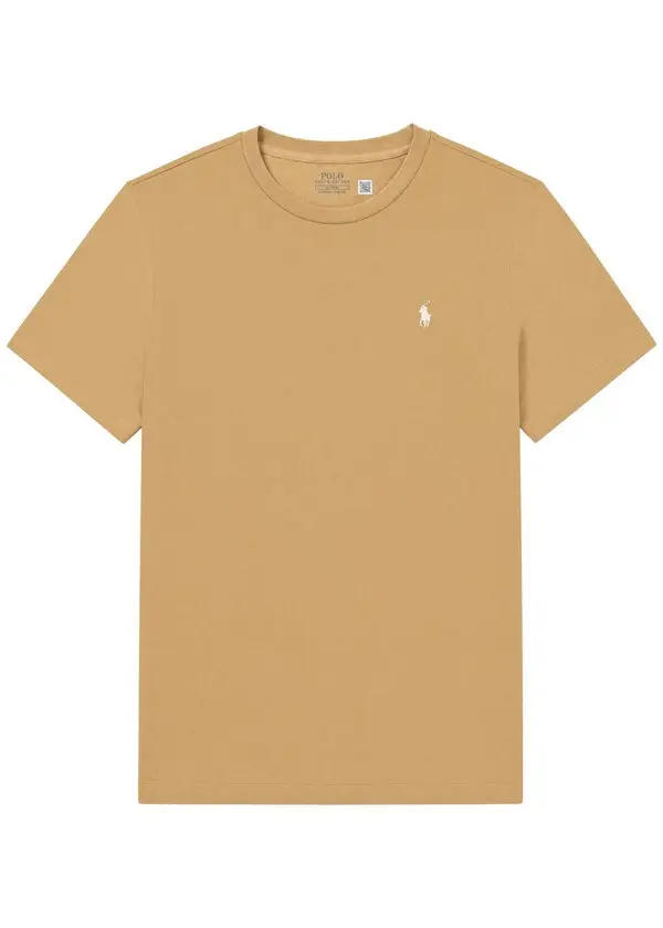 Polo Ralph Lauren Logo-embroidered Cotton T-shirt - Tan