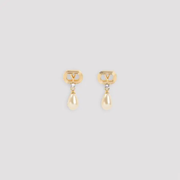 Valentino Garavani Mini Brass Earrings For - Metallic