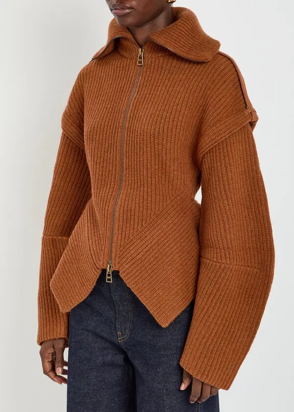 Zimmermann Valiant Sculpted Wool-blend Cardigan