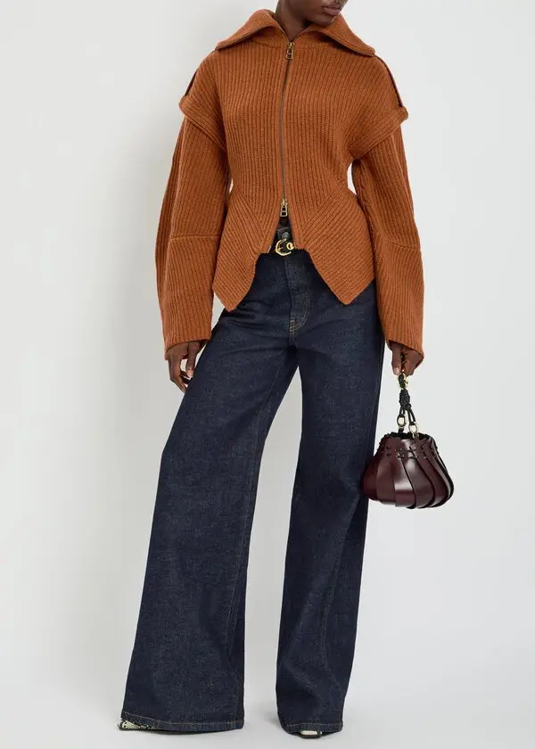 Zimmermann Valiant Sculpted Wool-blend Cardigan