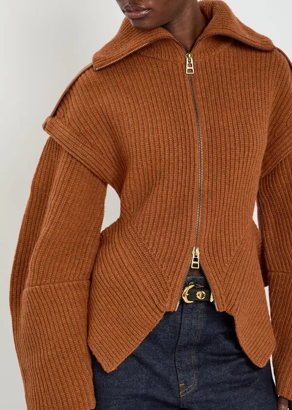 Zimmermann Valiant Sculpted Wool-blend Cardigan