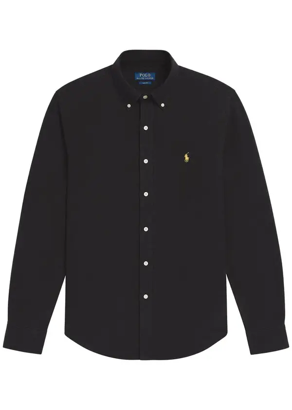 Polo Ralph Lauren Logo-embroidered Cotton Shirt - Black