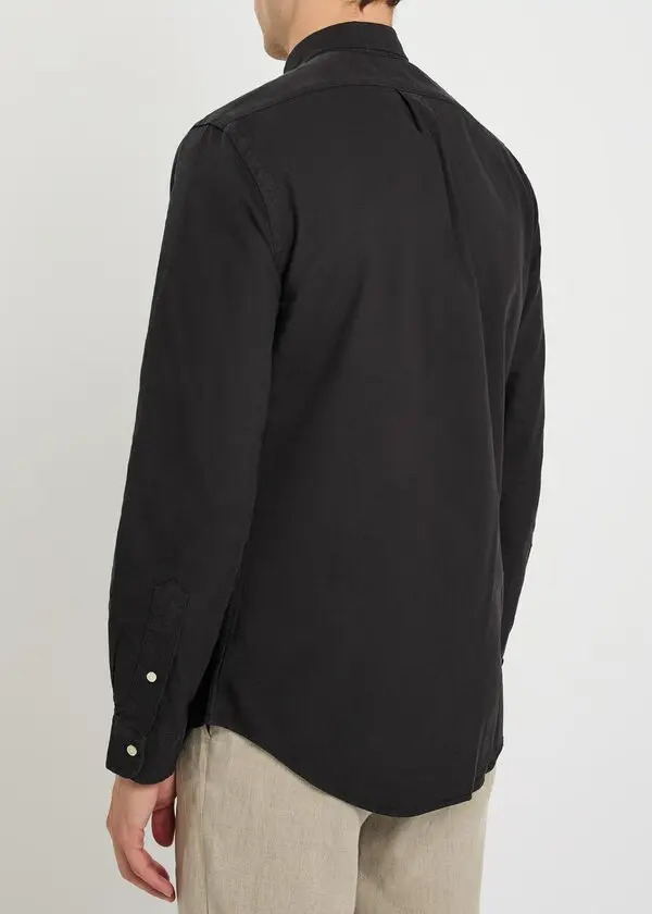 Polo Ralph Lauren Logo-embroidered Cotton Shirt - Black