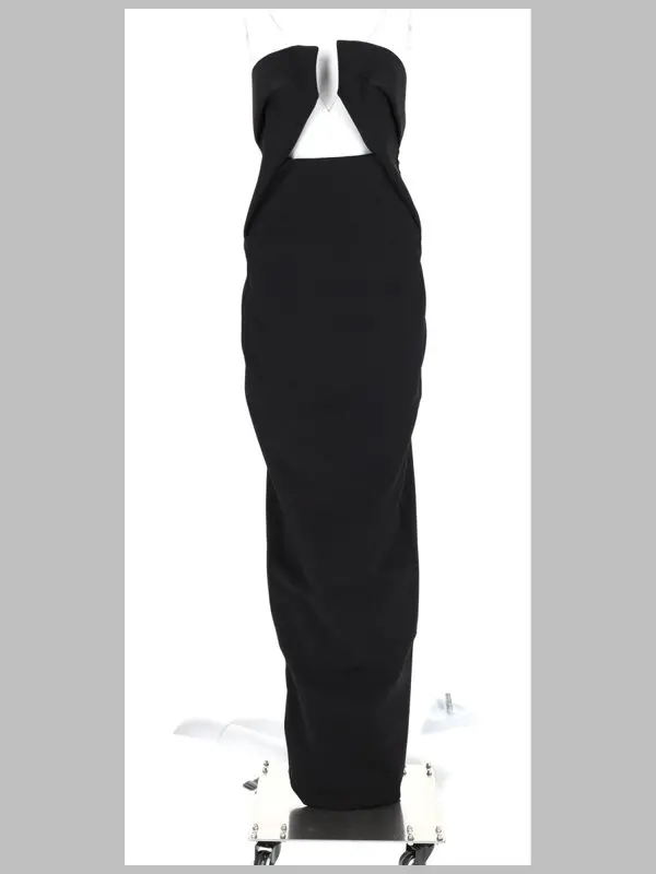Rick Owens Cutout Draped Maxi Dress