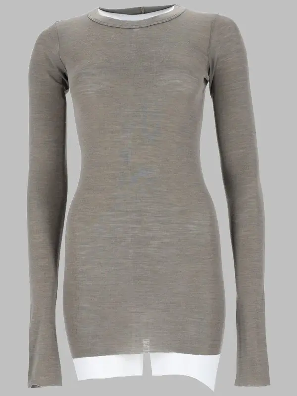 Rick Owens Fitted Long Sleeve Knit Top - Black