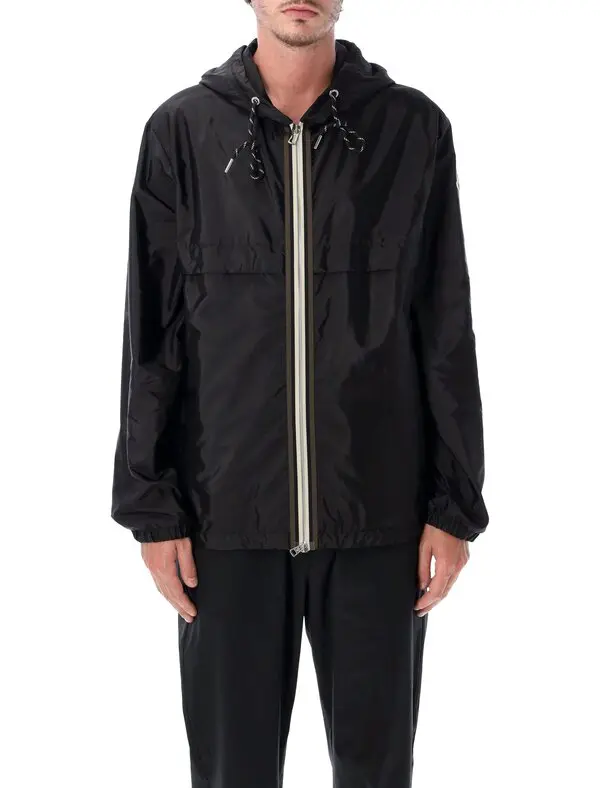 Moncler Technical Nylon Hooded Jacket - Nero