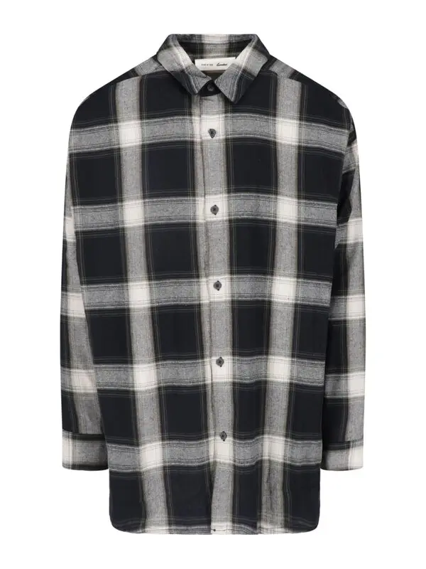 Fear Of God Plaid Button-up Shirt - Grey