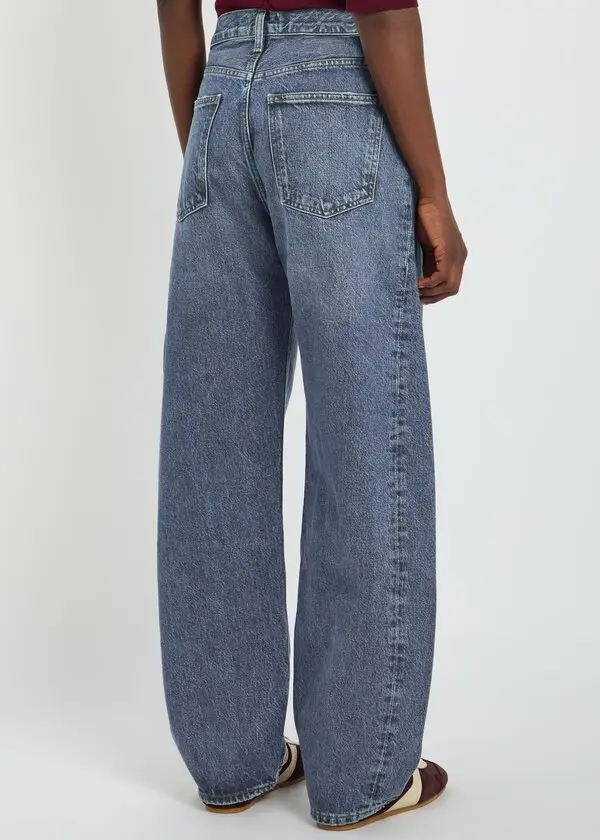 AGOLDE Luna Pieced Barrel-leg Jeans - Blue