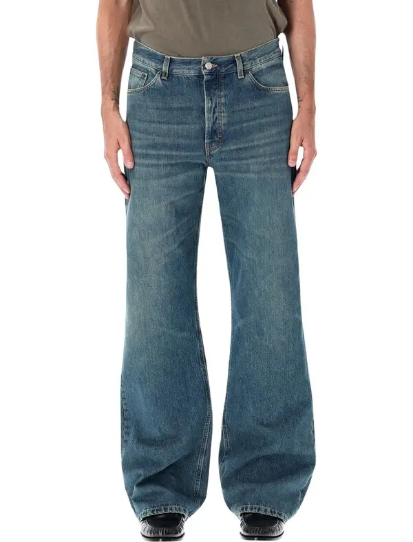 JEANERICA Appia Mid-rise Loose-fit Bootcut Jeans - Tinta Verde