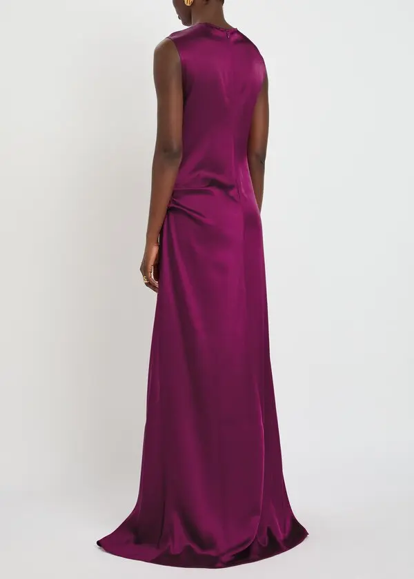 Stella McCartney Draped Satin-crepe Gown