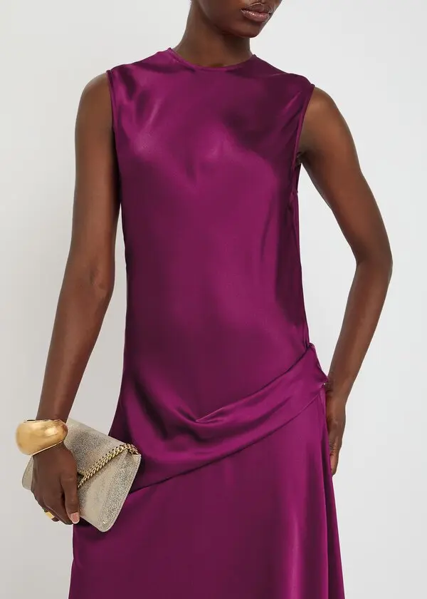 Stella McCartney Draped Satin-crepe Gown