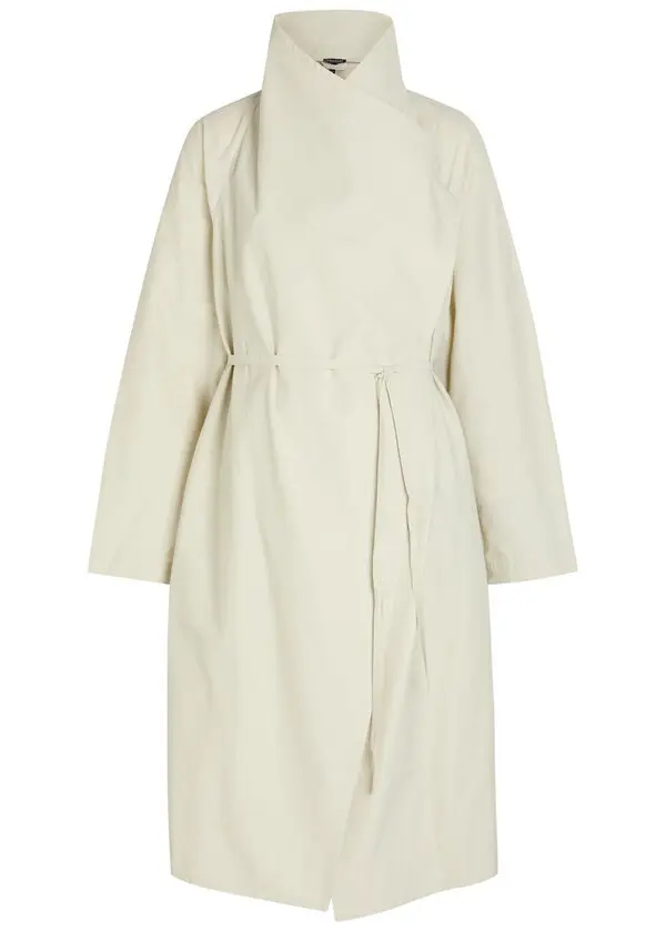 Eileen Fisher Belted Cotton-blend Poplin Coat