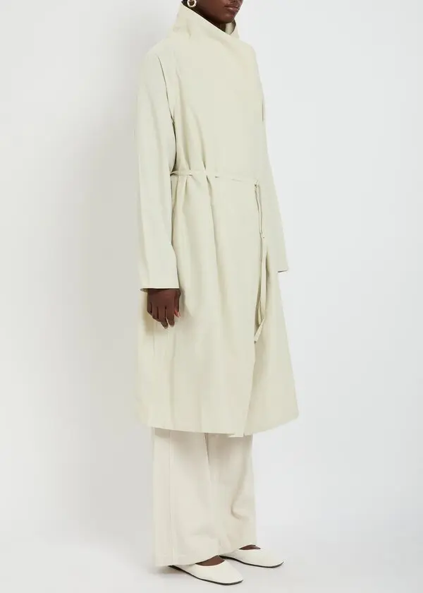 Eileen Fisher Belted Cotton-blend Poplin Coat