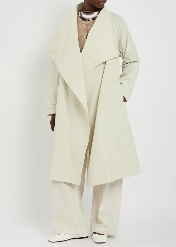 Eileen Fisher Belted Cotton-blend Poplin Coat