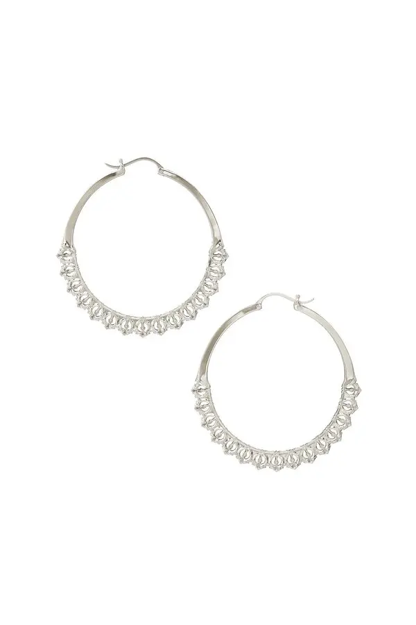 ASTOR & ORION Calla Sculpted Hoops Small - Silver