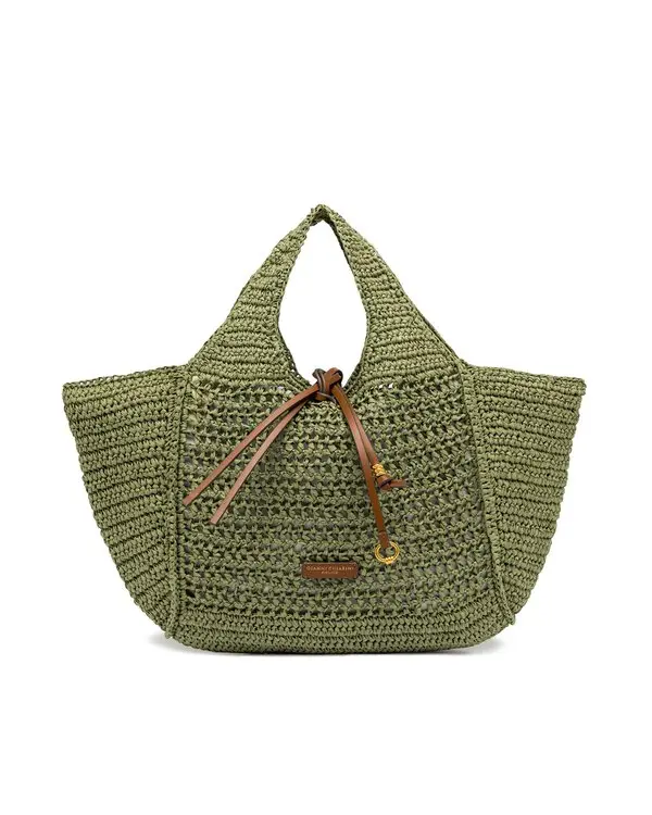 GIANNI CHIARINI Mini Straw Tote Bag For Perfect