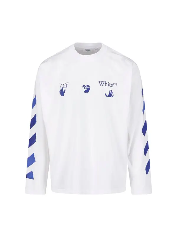 Off-White Graphic Print Long Sleeve T-shirt
