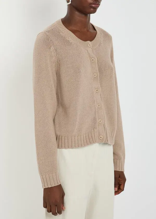 Eileen Fisher Crew-neck Cotton Cardigan