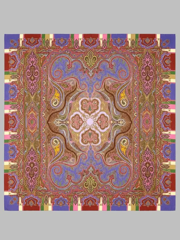 Etro Printed Silk-wool Square Scarf - Multicolour