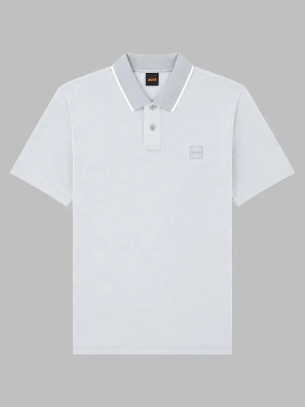 BOSS Cotton Polo Shirt With Tipped Collar