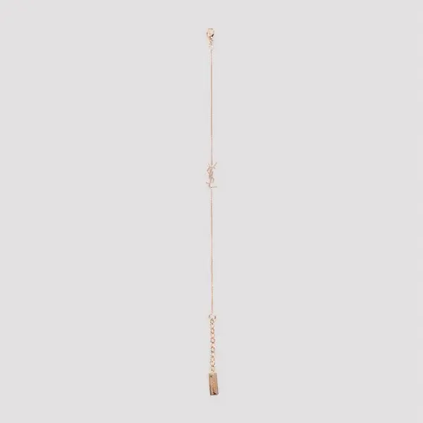 Saint Laurent Chaine Mini Bracelet In Brass - Metallic