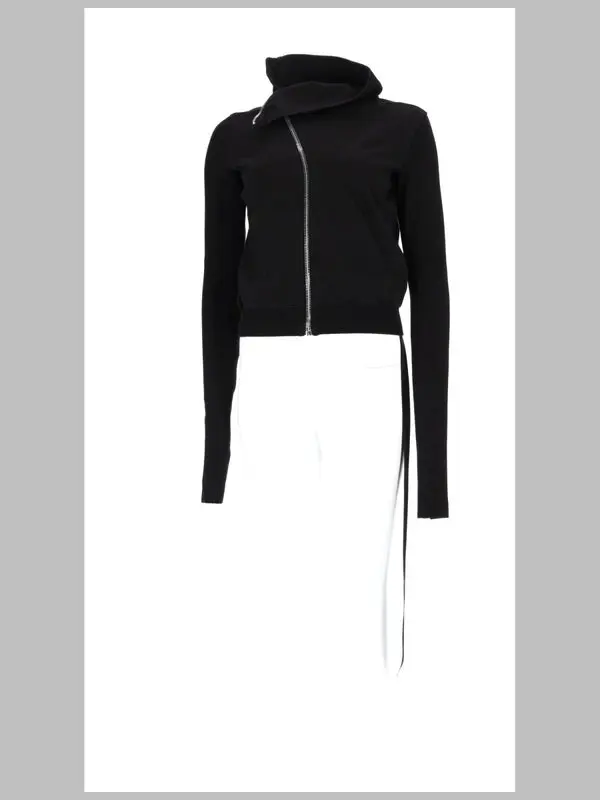 Rick Owens Cropped Zip-front Hooded Jacket