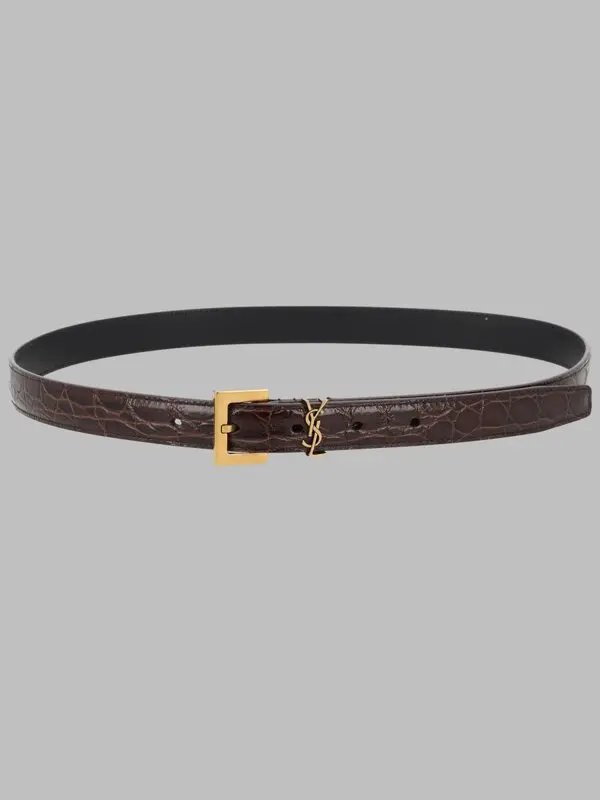 Saint Laurent Leather Belt - Brown