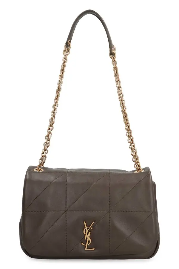 Saint Laurent Jamie Quilted Mini Lambskin Leather Shoulder Handbag, 4.3 - Green