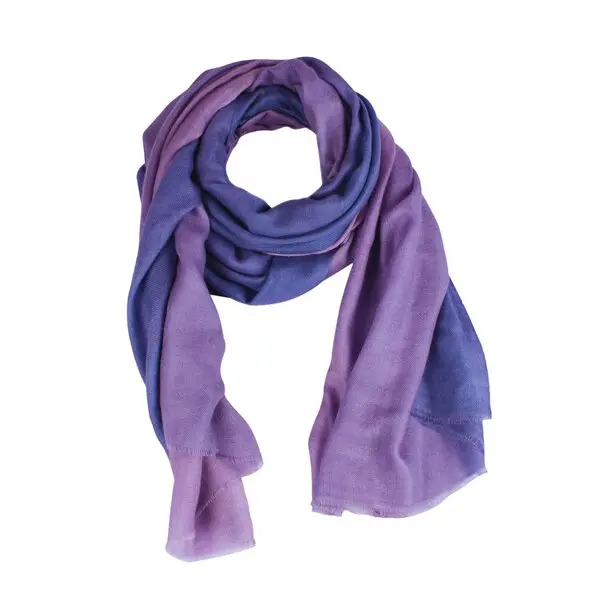 HERITAGEMODA Neutrals Ombré Purple Cashmere Scarf