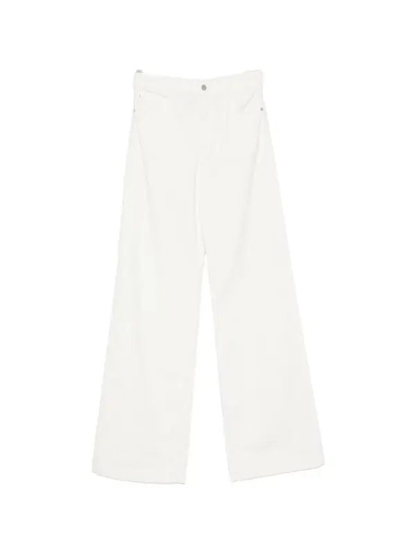 Emporio Armani Wide Leg Corduroy Jeans - White
