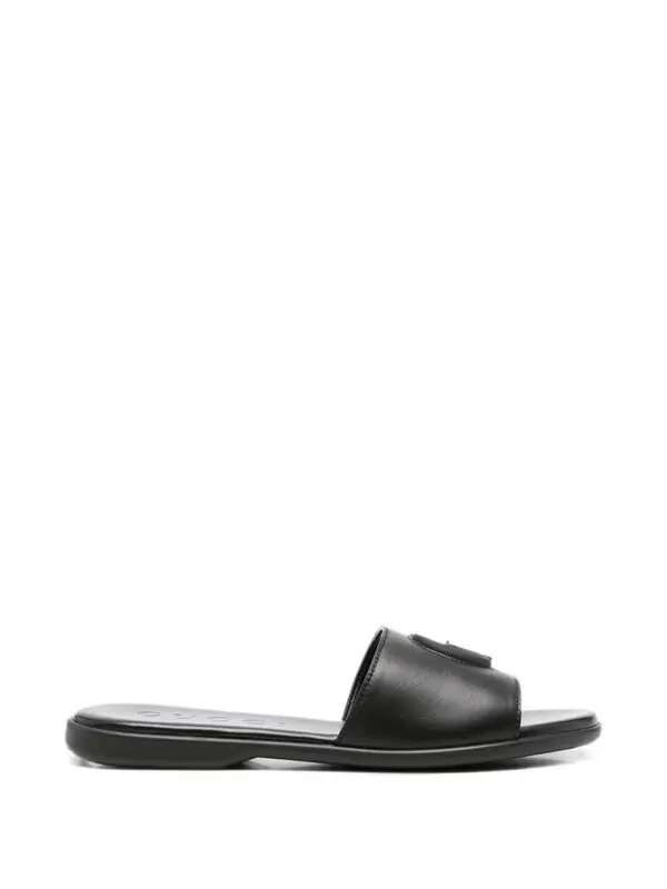 Gucci Double G Leather Flat Sandals