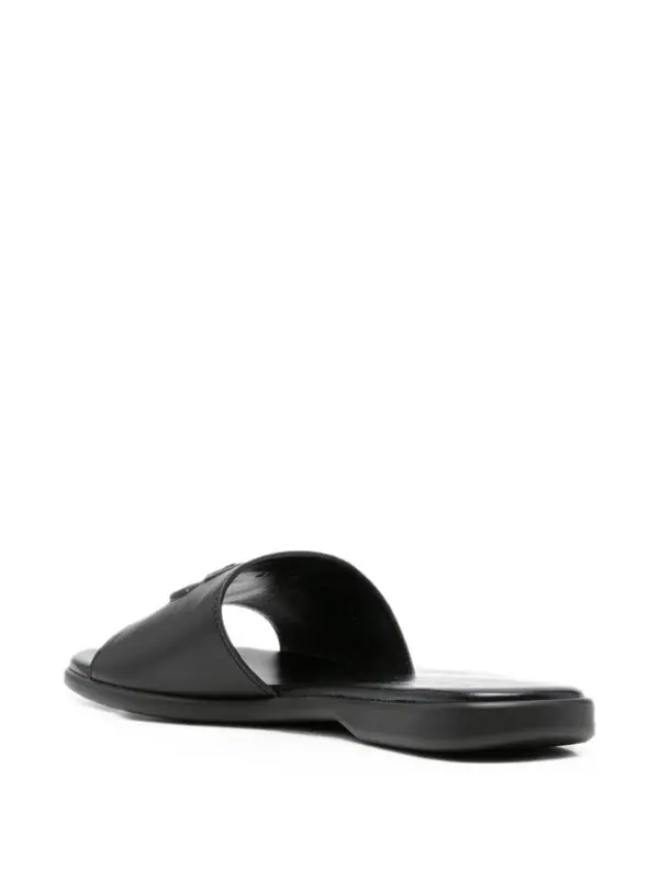 Gucci Double G Leather Flat Sandals