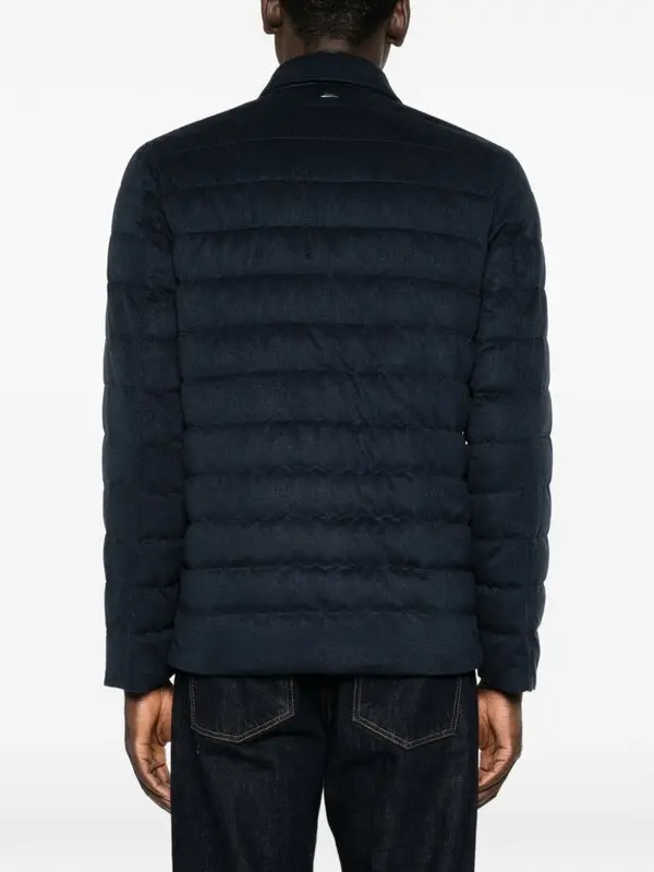 Herno Zipped Quilted Nylon Jacket - Blue