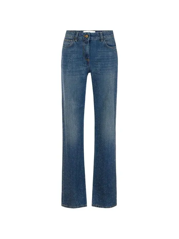 Elisabetta Franchi Embellished Palazzo Jeans